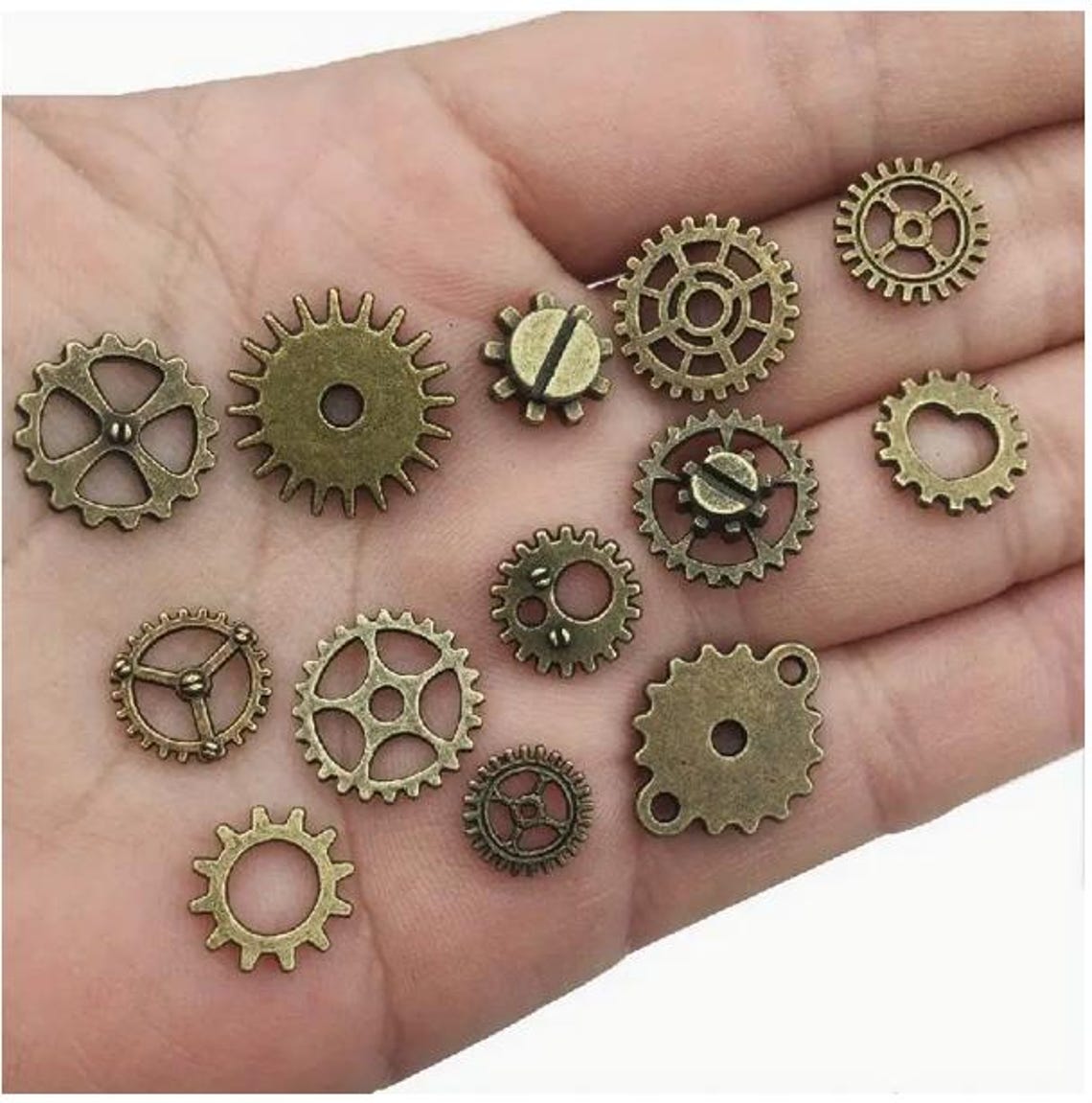Metal Mechanical Cogs Gears Mini Size Random Alloy Charm Steampunk ...