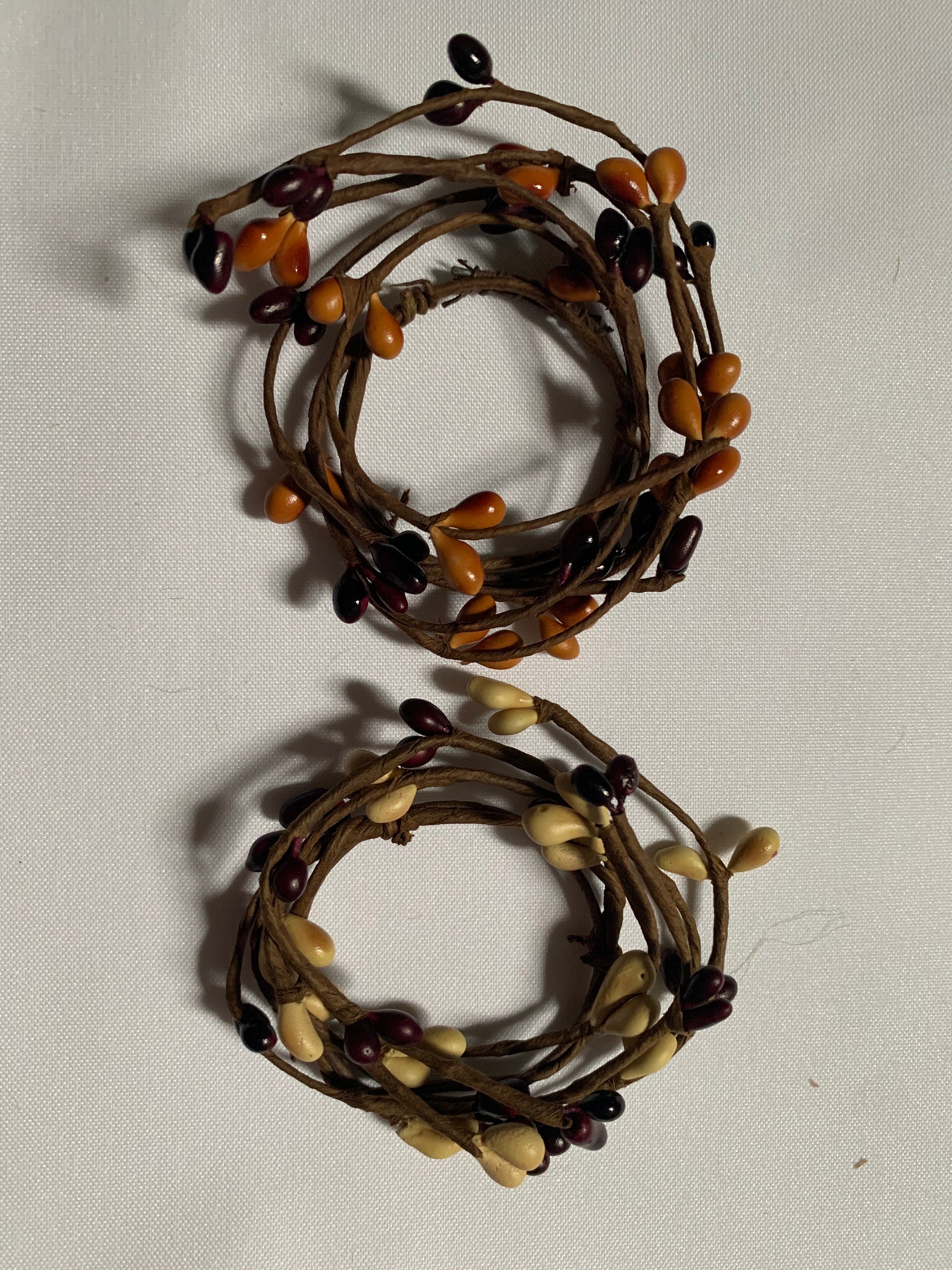 Pip Berry Taper Candle Rings Set of Four Mixed Burgundy Cream, Orange 1 ...