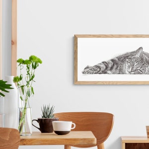 Tabby Cat Print, Tabby Cat Wall Art, Cat Drawing, Fine Art, Gift for ...