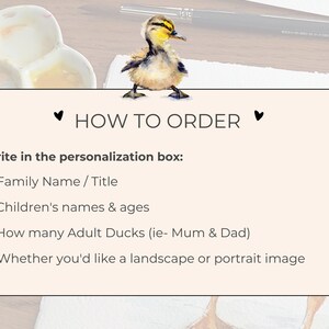 Personalised Duck Family Print, Custom Family Names Wall Art, Gift for ...