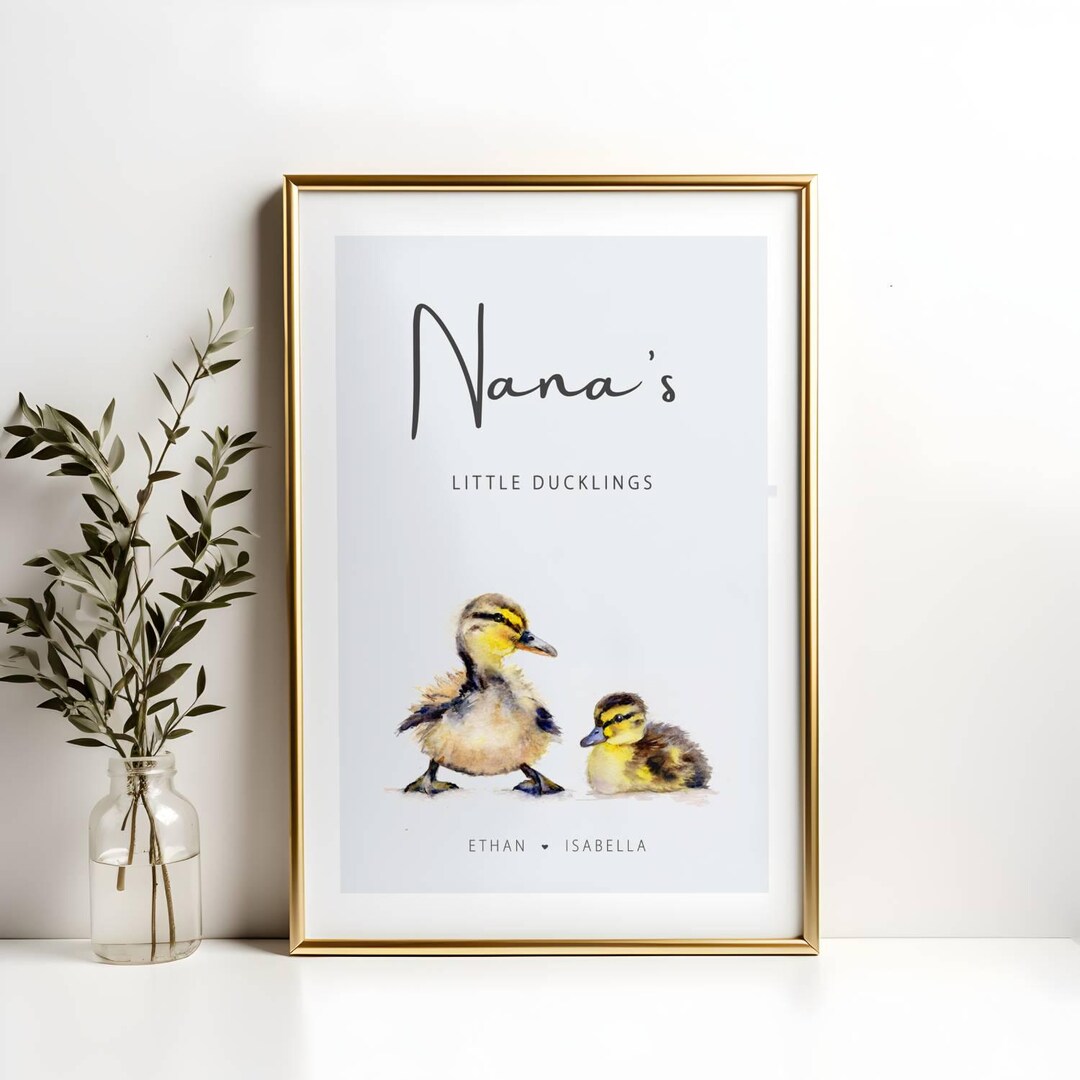 Custom Duck Print for Nana, Nanny, Granny, Grandmother, Family Duck ...