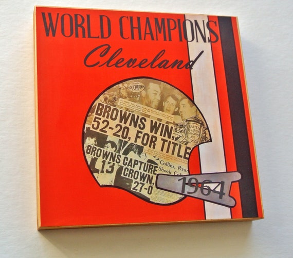 CLEVELAND BROWNS 1964 World Champions 8x8 Wood Print | Etsy