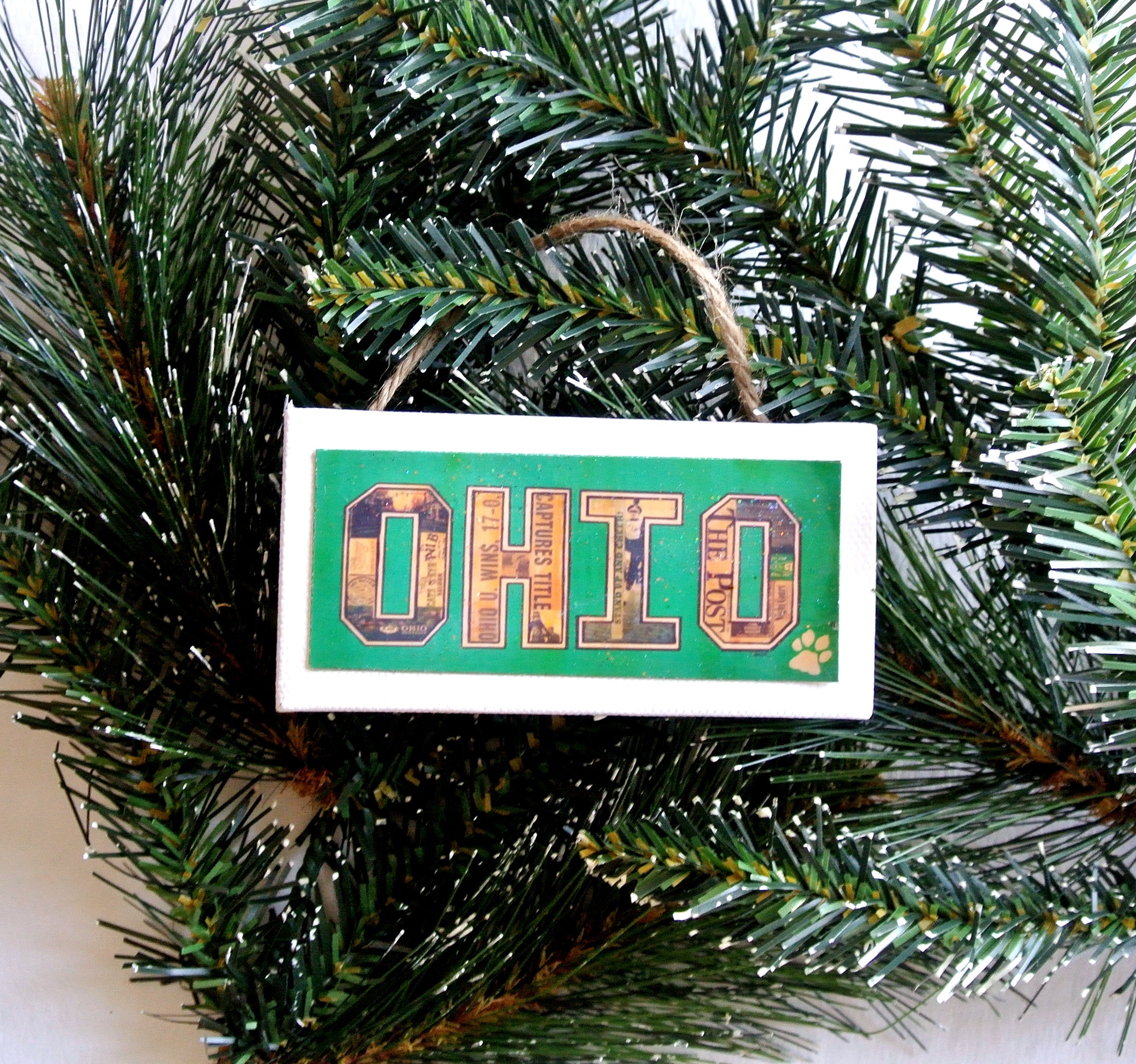 OHIO UNIVERSITY Athens Ohio Handmade Mini Canvas Ornament - Etsy UK