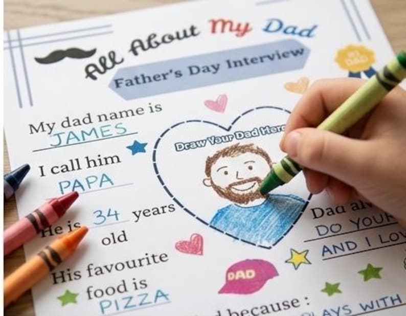 Father's Day Dad Interview Printable | Kids All About My Dad ...