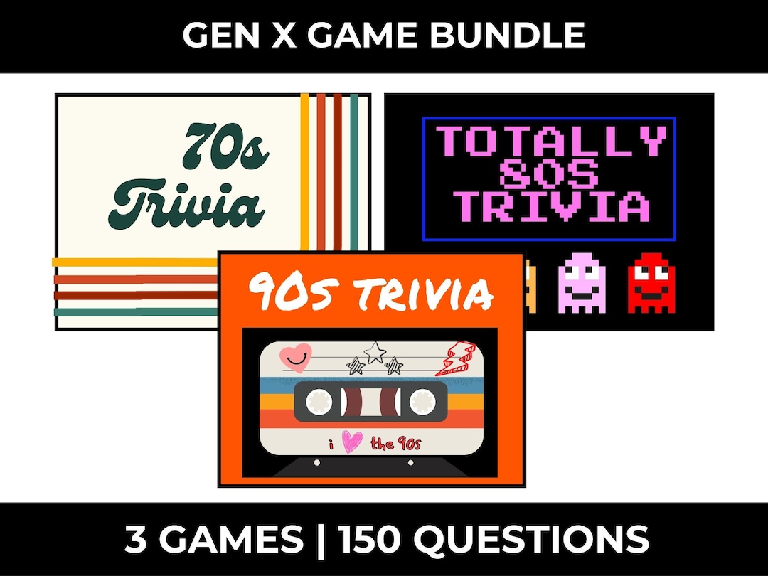 GEN X TRIVIA Powerpoint Game Bundle | Pub Trivia Slides for Adults ...