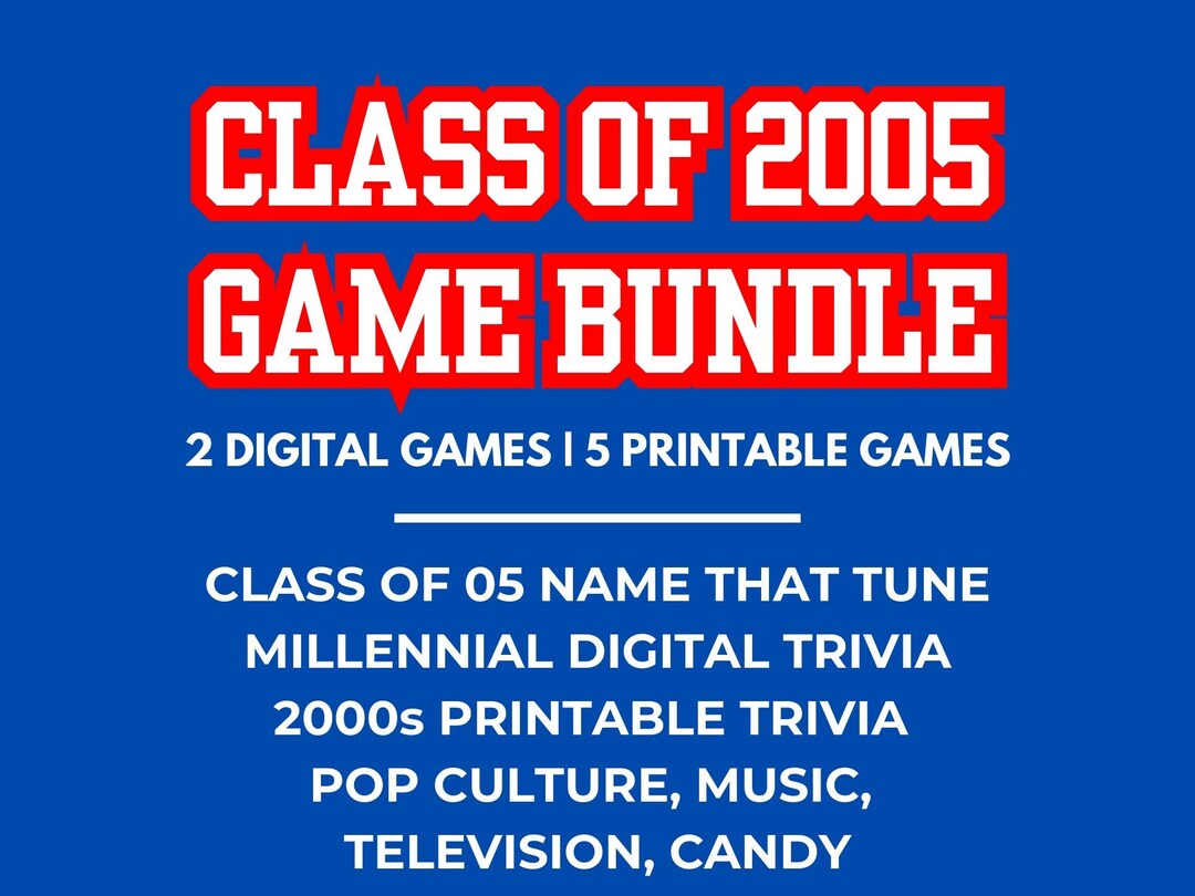 CLASS OF 2005 High School Class Reunion Game Bundle | Digital ...