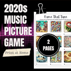 2020s SONGS GUESSING GAME Print at Home | Printable Name That Tune for ...