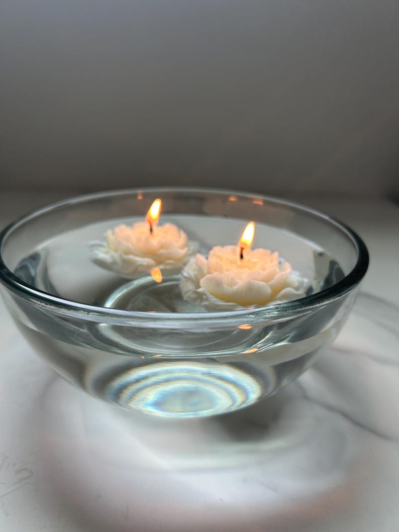FLOATING CANDLES | Peony | Unscented - Etsy