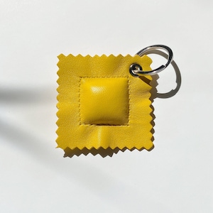Pasta Keychain Tortellini in Egg Yolk, Leather Pasta Key Ring, Food ...