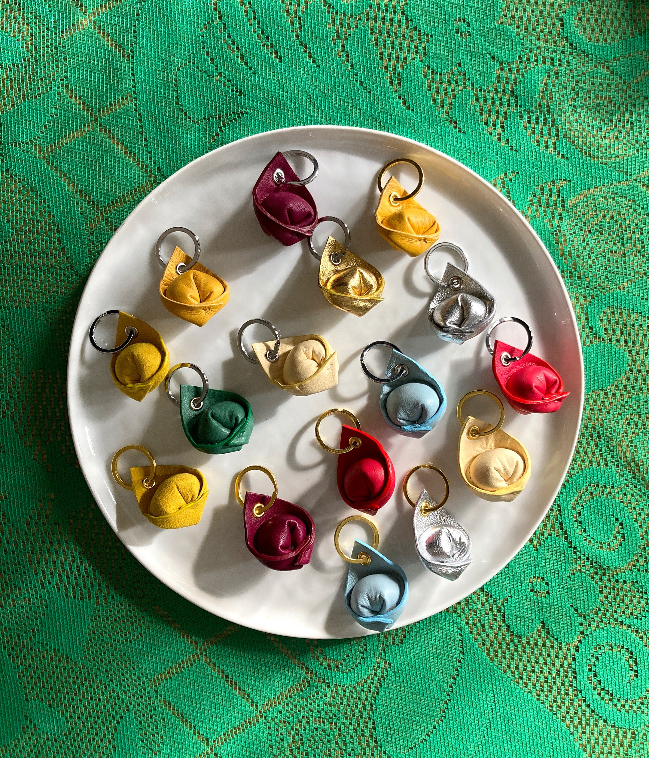 Pasta Keychain Tortellini Tortellino Keychain Leather Tortellini Pasta ...