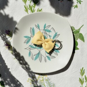 Pasta Leather Keychain in Butter, Leather Pasta Key Ring, Farfalle ...