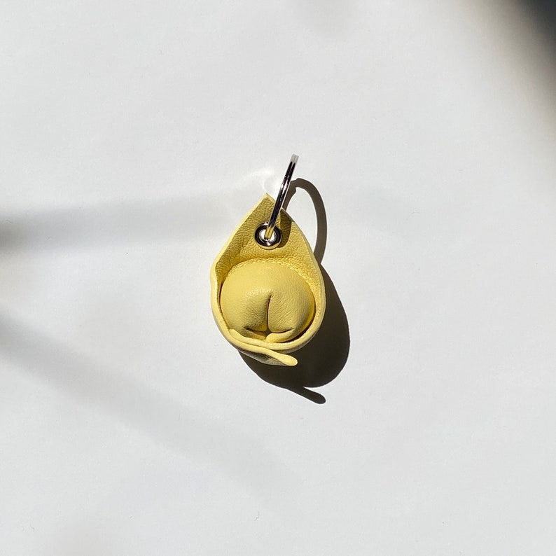 Pasta Keychain Tortellini in Butter, Leather Pasta Key Ring, Food ...