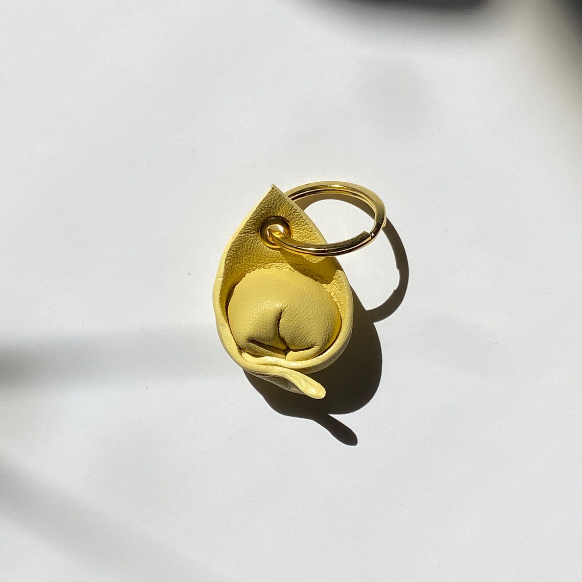 Pasta Keychain Tortellini in Butter, Leather Pasta Key Ring, Food ...