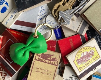 Pasta Leather Keychain in Butter, Leather Pasta Key Ring, Farfalle ...