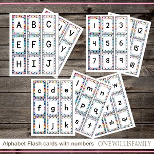 Printable Alphabet Cards: Upper and Lower Case With Number Cards 1-18 ...