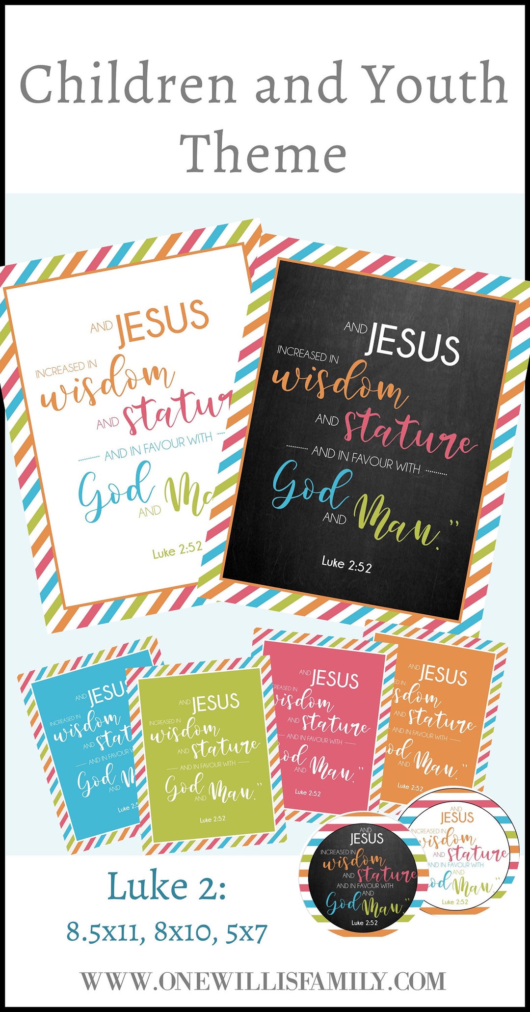 Children and Youth Luke 2 Printable: 8.5x11, 8x10, 5x7, Digital File ...