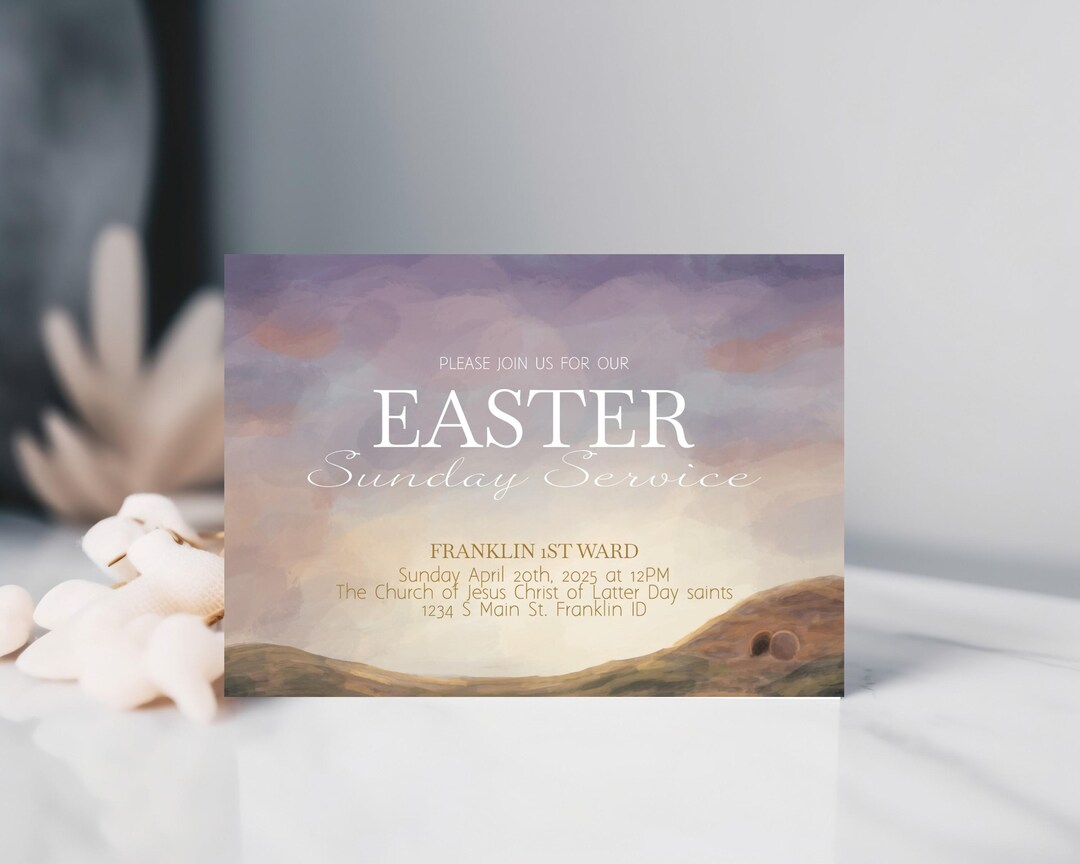 Easter Sunday Invitation, Easter Sacrament Invitation, Religious, - Etsy