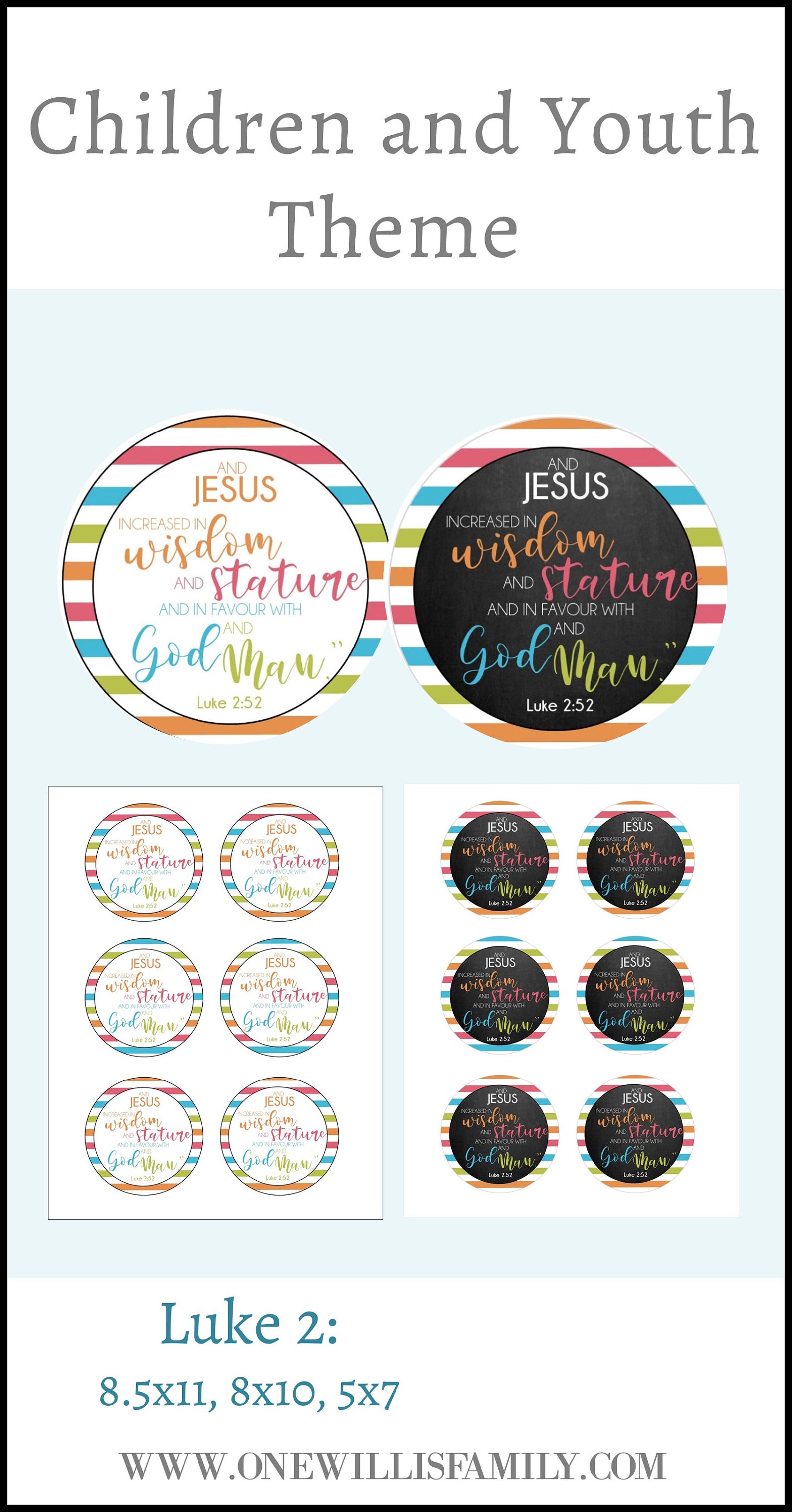 Children and Youth Luke 2 Printable: 8.5x11, 8x10, 5x7, Digital File ...