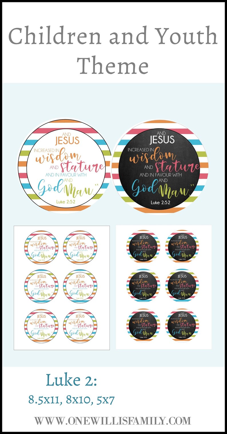 Children and Youth Luke 2 Printable: 8.5x11, 8x10, 5x7, Digital File ...