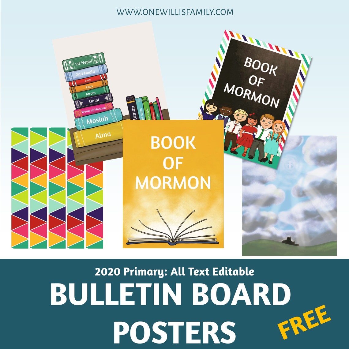 2020 Primary Bulletin Board Printables: Come Follow Me Book - Etsy