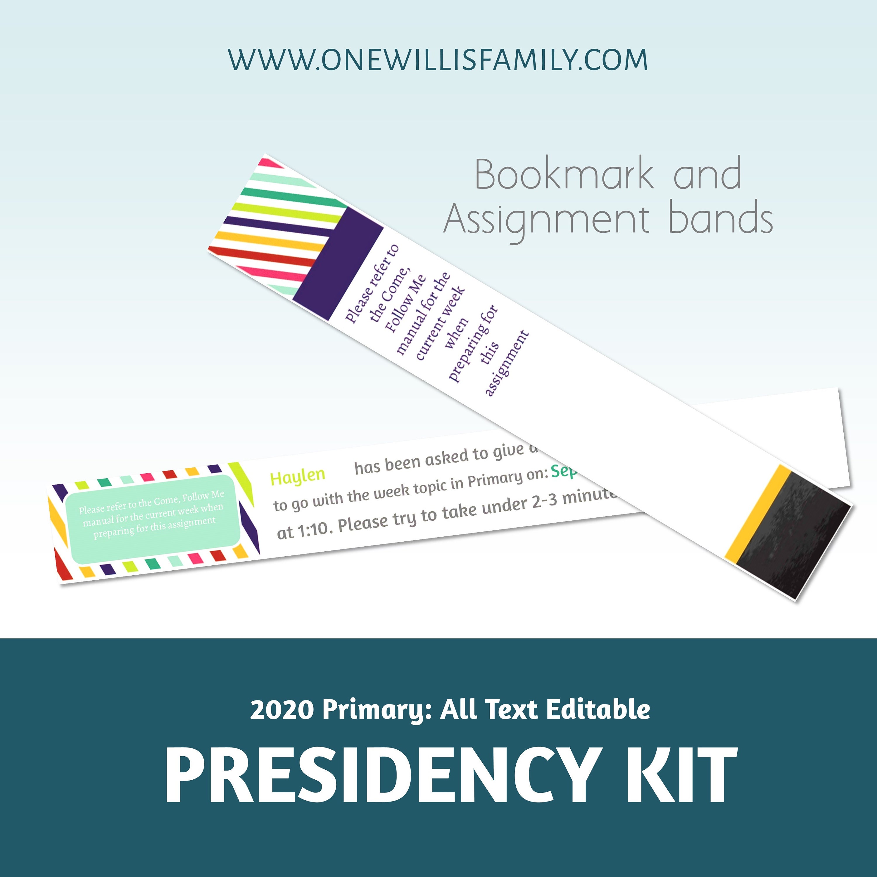 2020 Primary Presidency Binder Kit: Come Follow Me Book of - Etsy