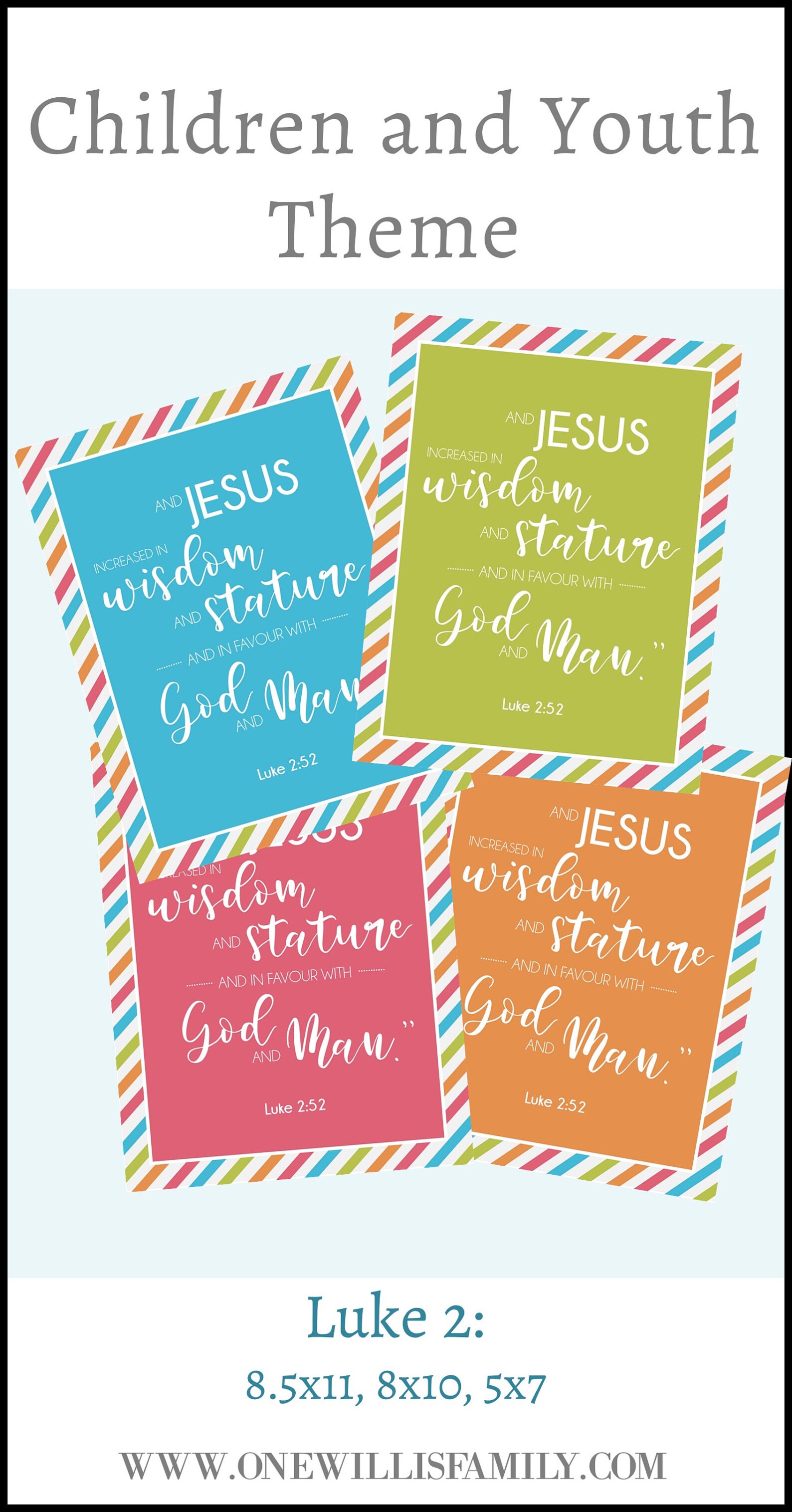 Children and Youth Luke 2 Printable: 8.5x11, 8x10, 5x7, Digital File ...