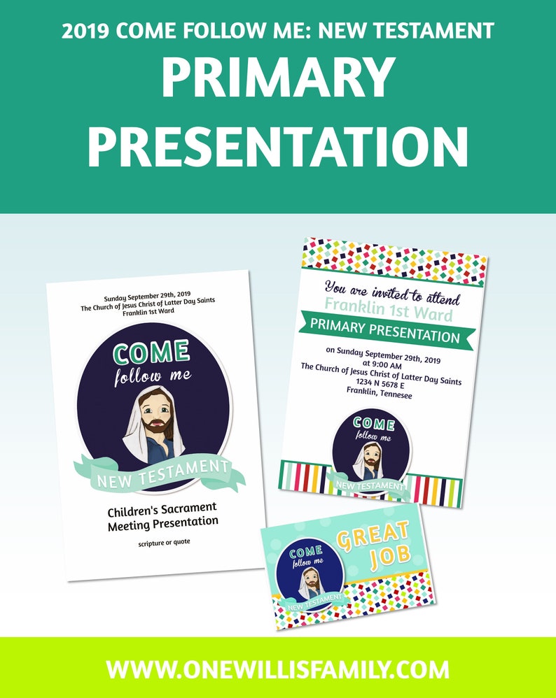 2023 Primary Presentation Kit Invitation and Program Cover: Come Follow ...