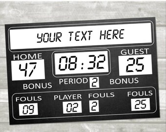 DIY Baseball Scoreboard: Baseball Birthday Party Decoration Scoreboard ...