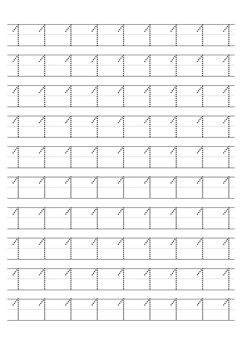 Number Tracing Worksheets 0-9 | Preschool Kindergarten PDF (digital ...