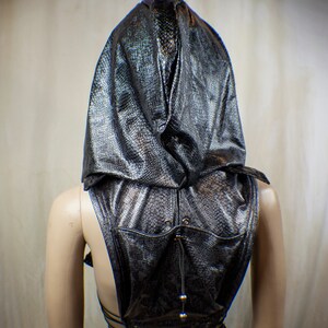 Cobra Hooded Cyber Punk Faux Snake Skin Corset Vest - MADE TO ORDER - Etsy