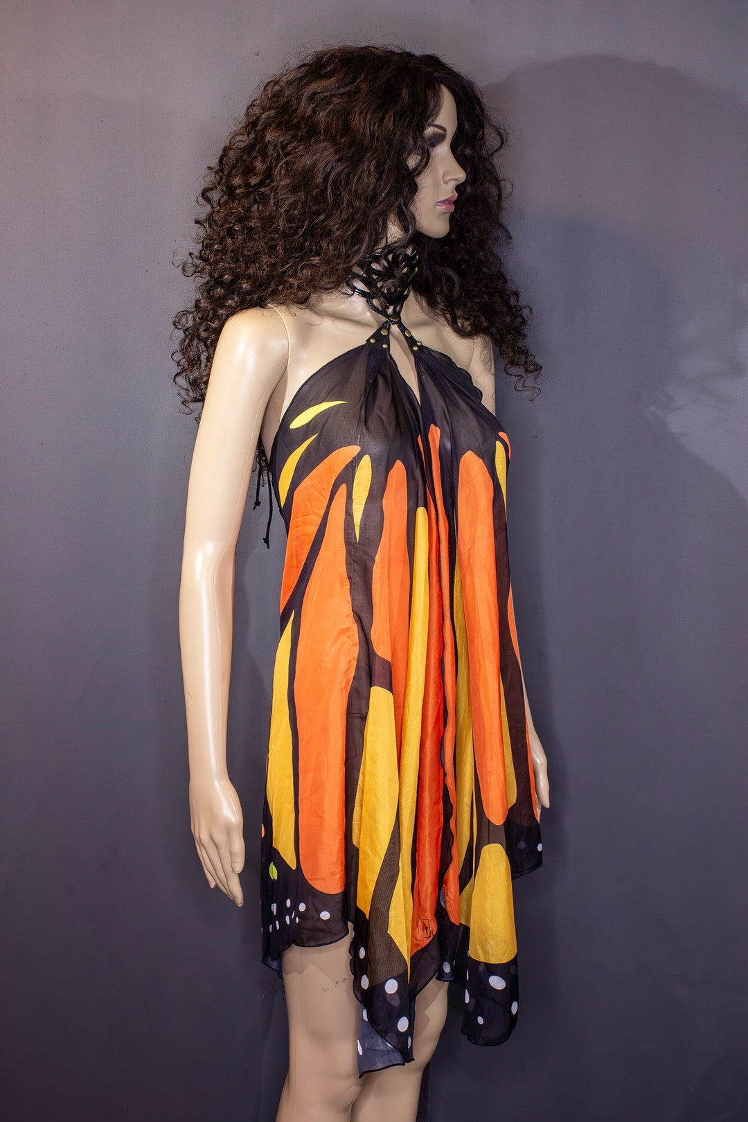 Monarch Butterfly Halter Top Dress Coverup Festival Coachella Burning ...