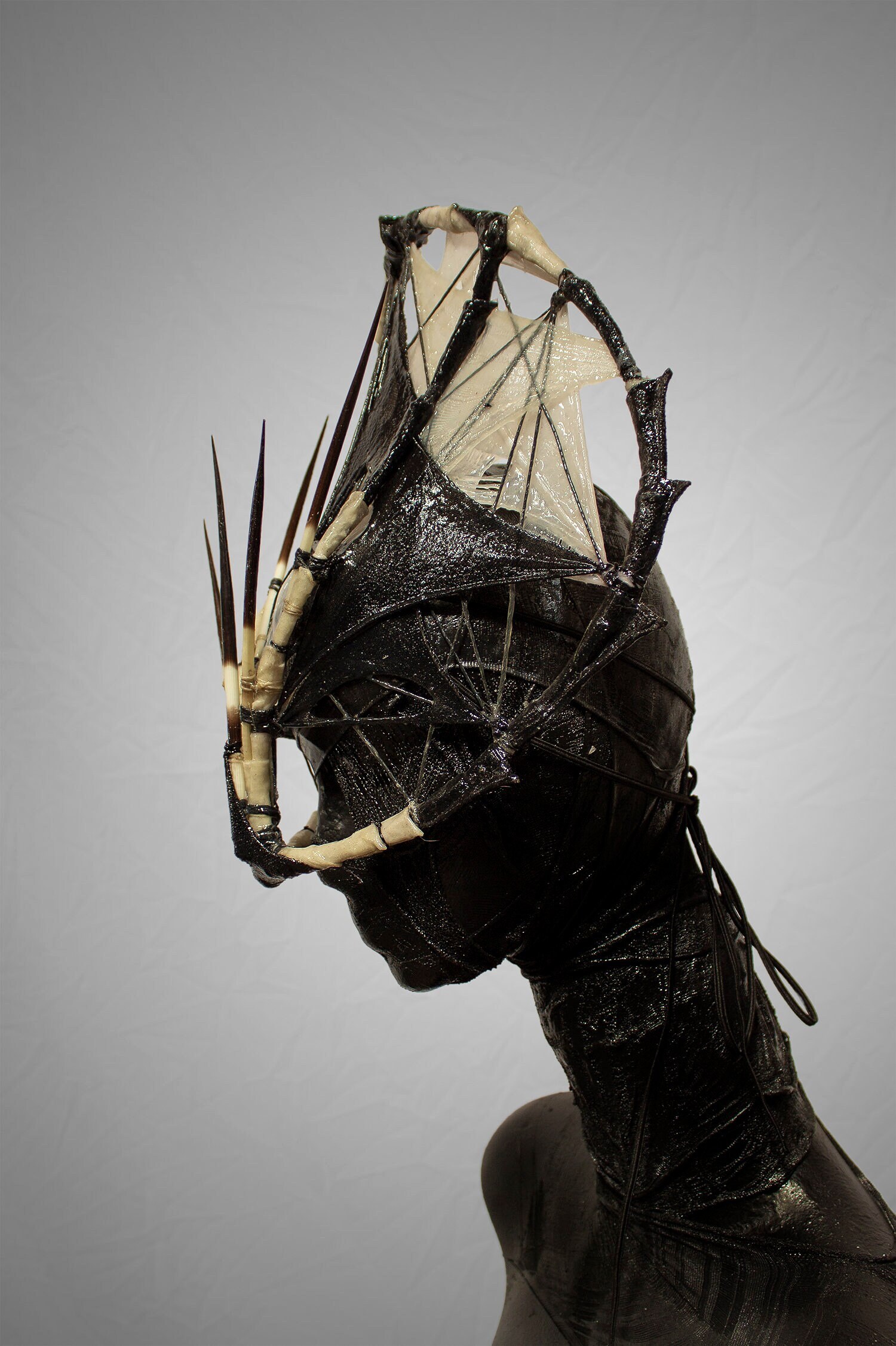 Post Apocalyptic Dinosaur Mask. Burning Man Apparel Spiked Crown ...