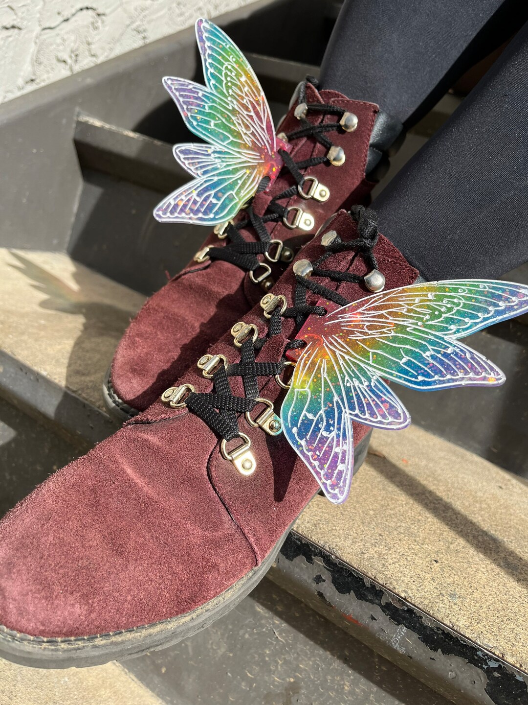 Rainbow Fairy Shoelace Wings - Etsy