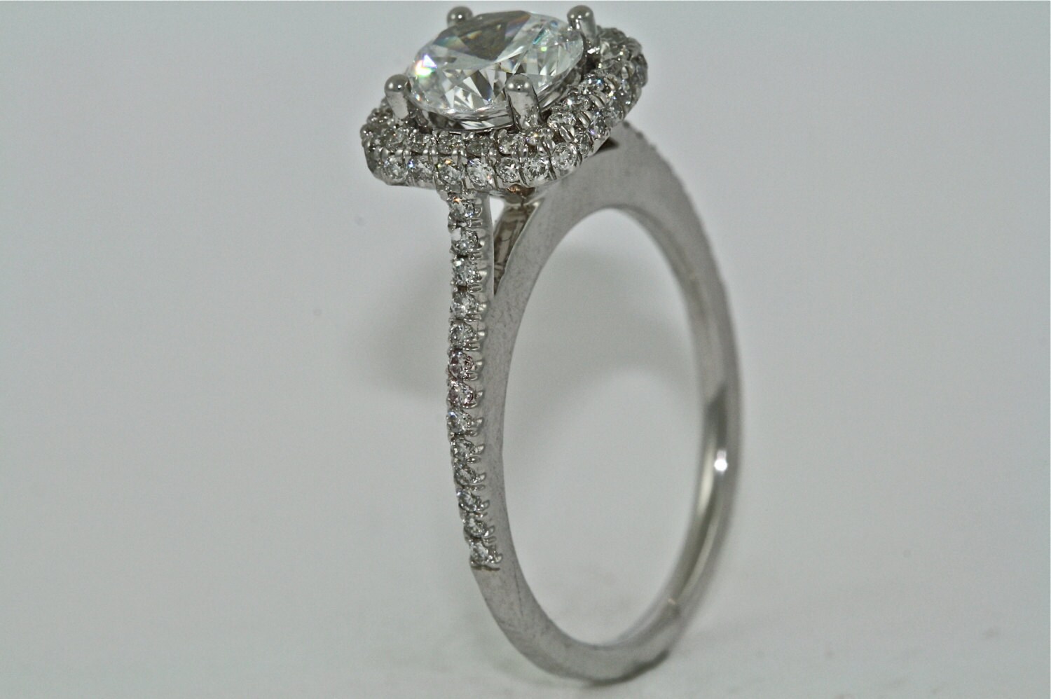 14kt White Gold and Diamond Bridal Set Engagement Ring and | Etsy