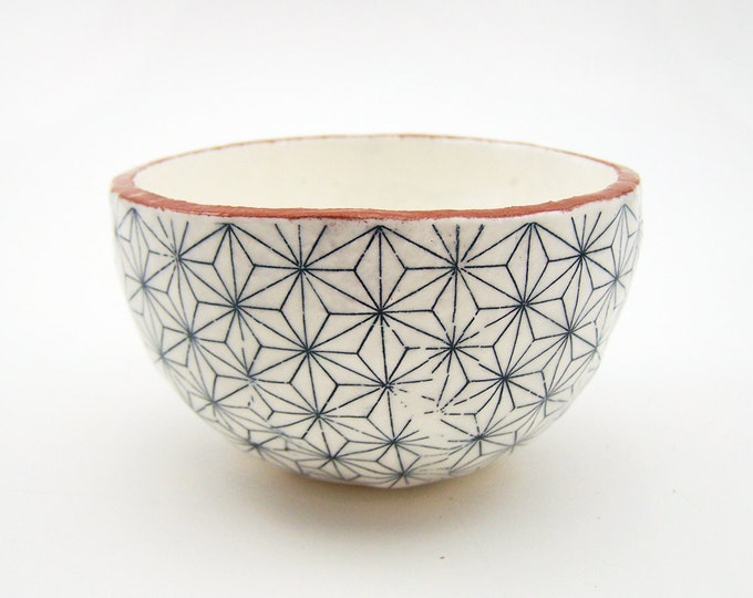 Geometric Bowl Pottery Bowl Handmade Bowl Pinch Pot Terracotta Bowl ...