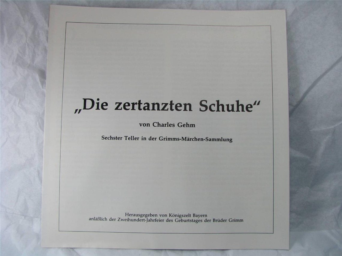 DIE ZERTANZTEN SCHUHE Charles Gehm Porcelain Art Plate # C2538 New! Mib ...
