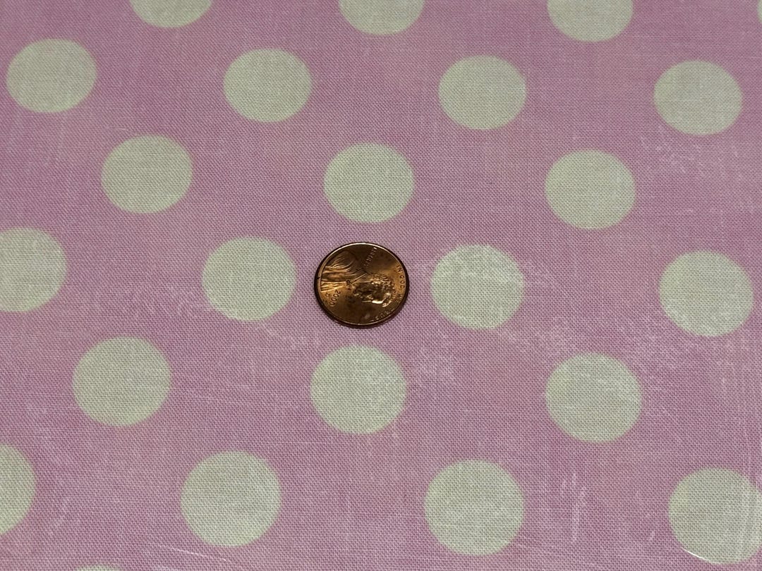 Riley BLAKE "le Crème Dots" Baby Pink Fabric Choose a Fat Quarter, 1/2 ...