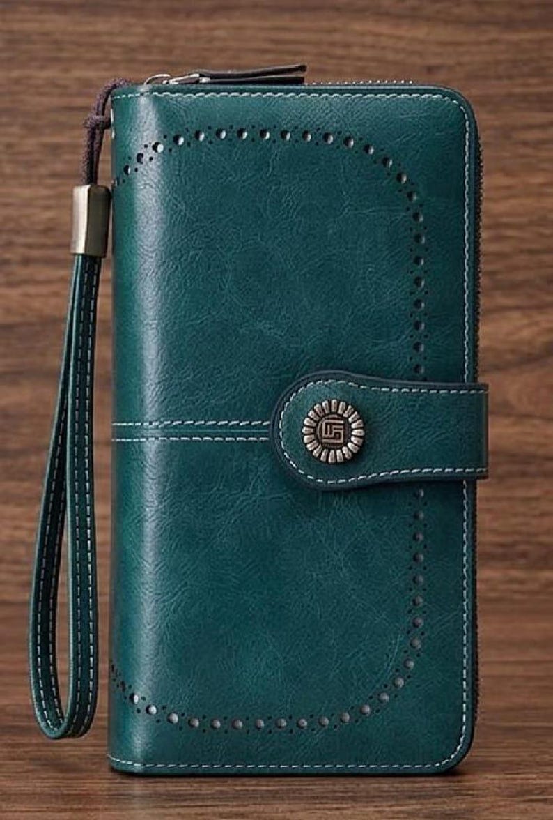 Large Capacity Women's Wallet: Zipper Clutch Card Holder Organizer ...