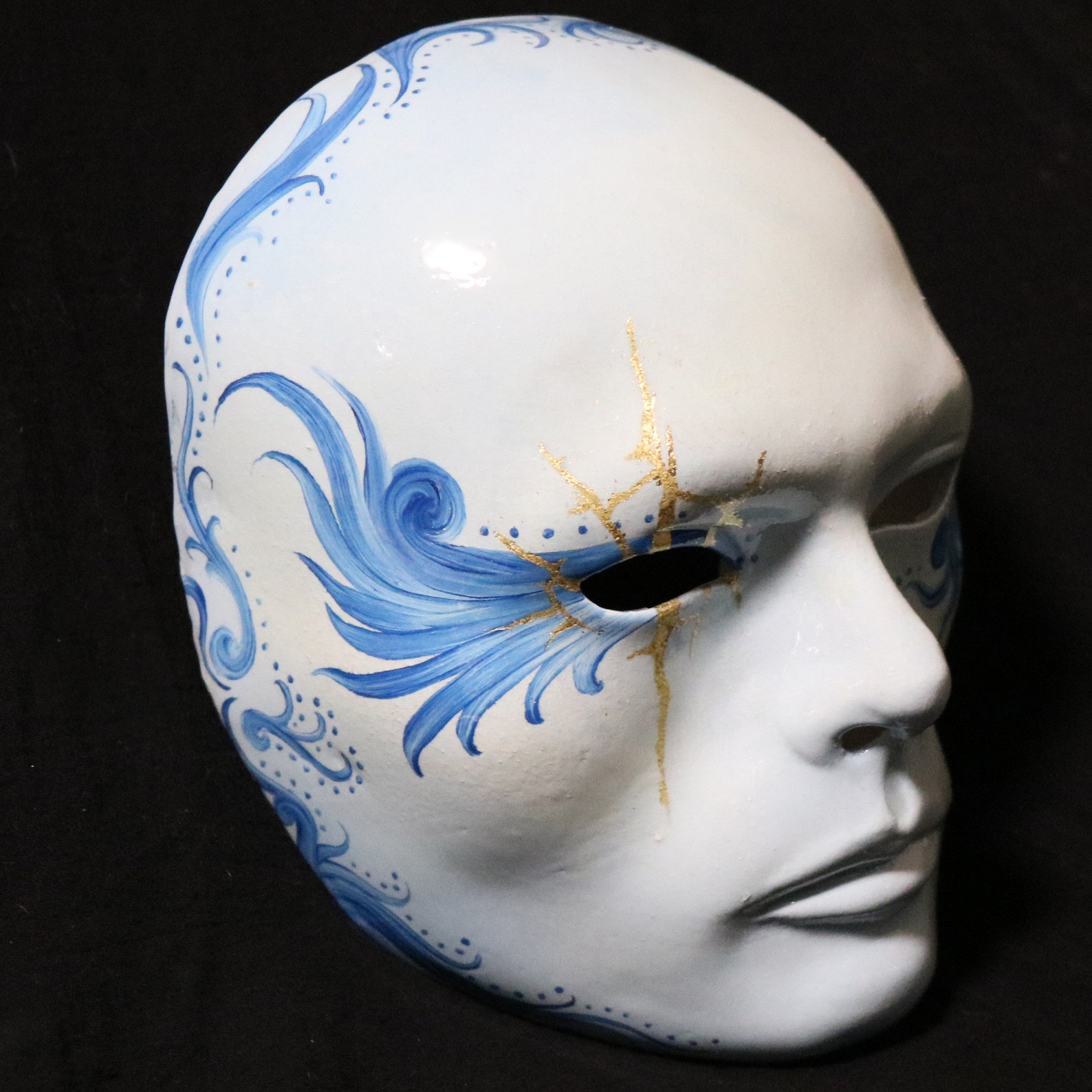 Kintsugi: Resin Cast Mask - Etsy