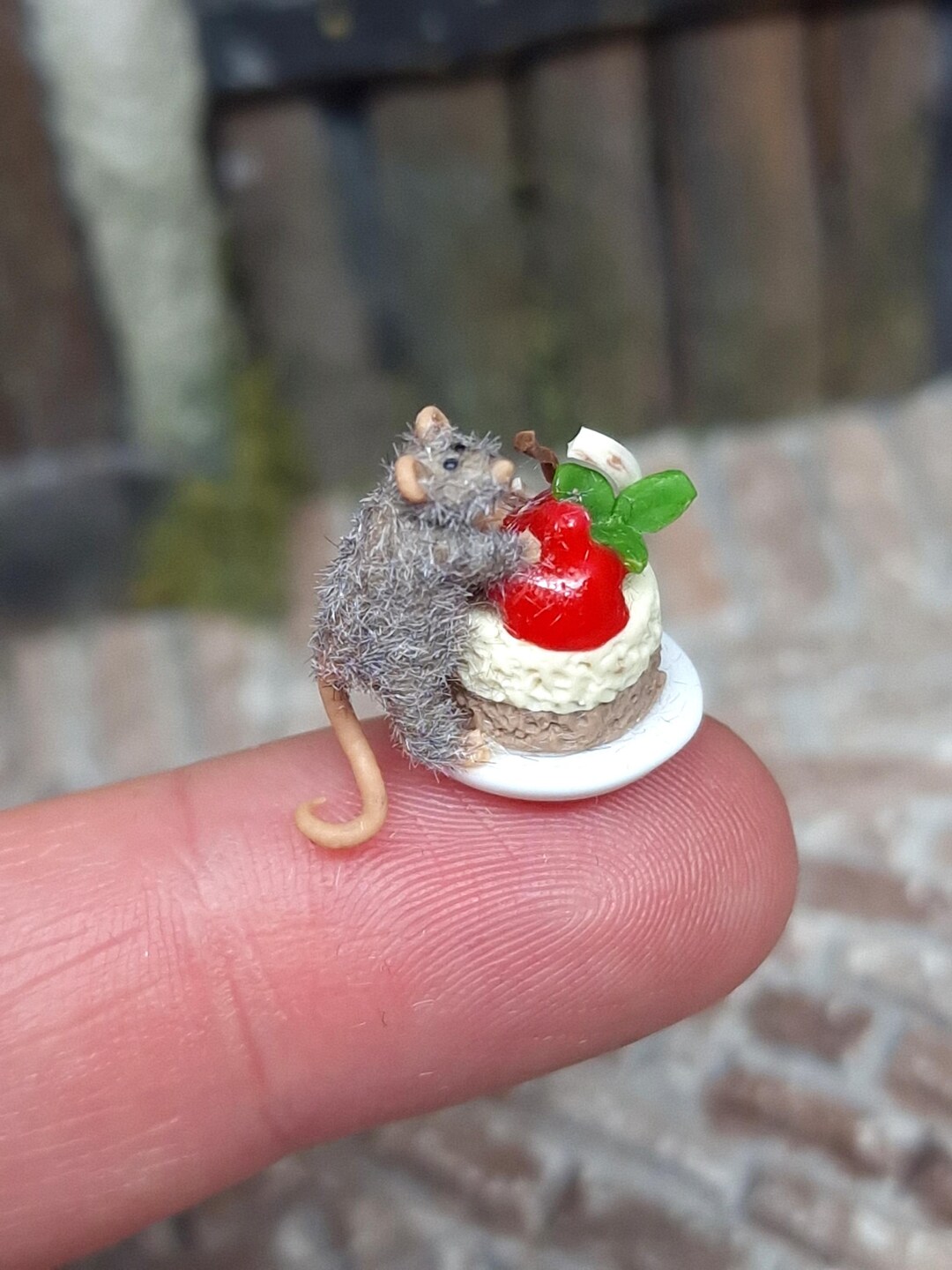 Rat / Mouse With Fur - Dollshouse Miniature - 12th Scale - Etsy