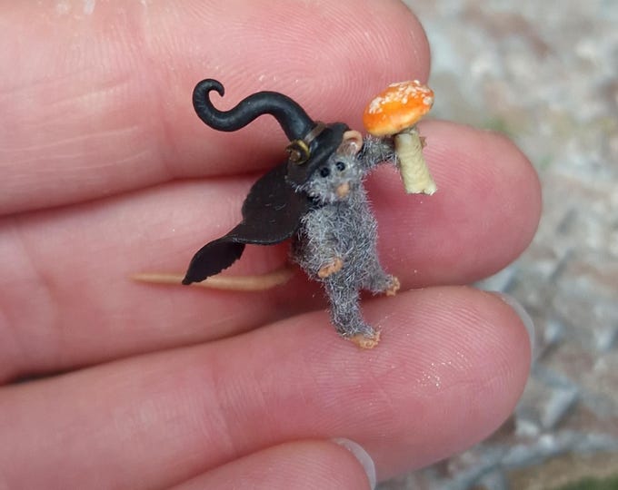 Rat / Mouse With Fur - Dollshouse Miniature - 12th Scale - Etsy