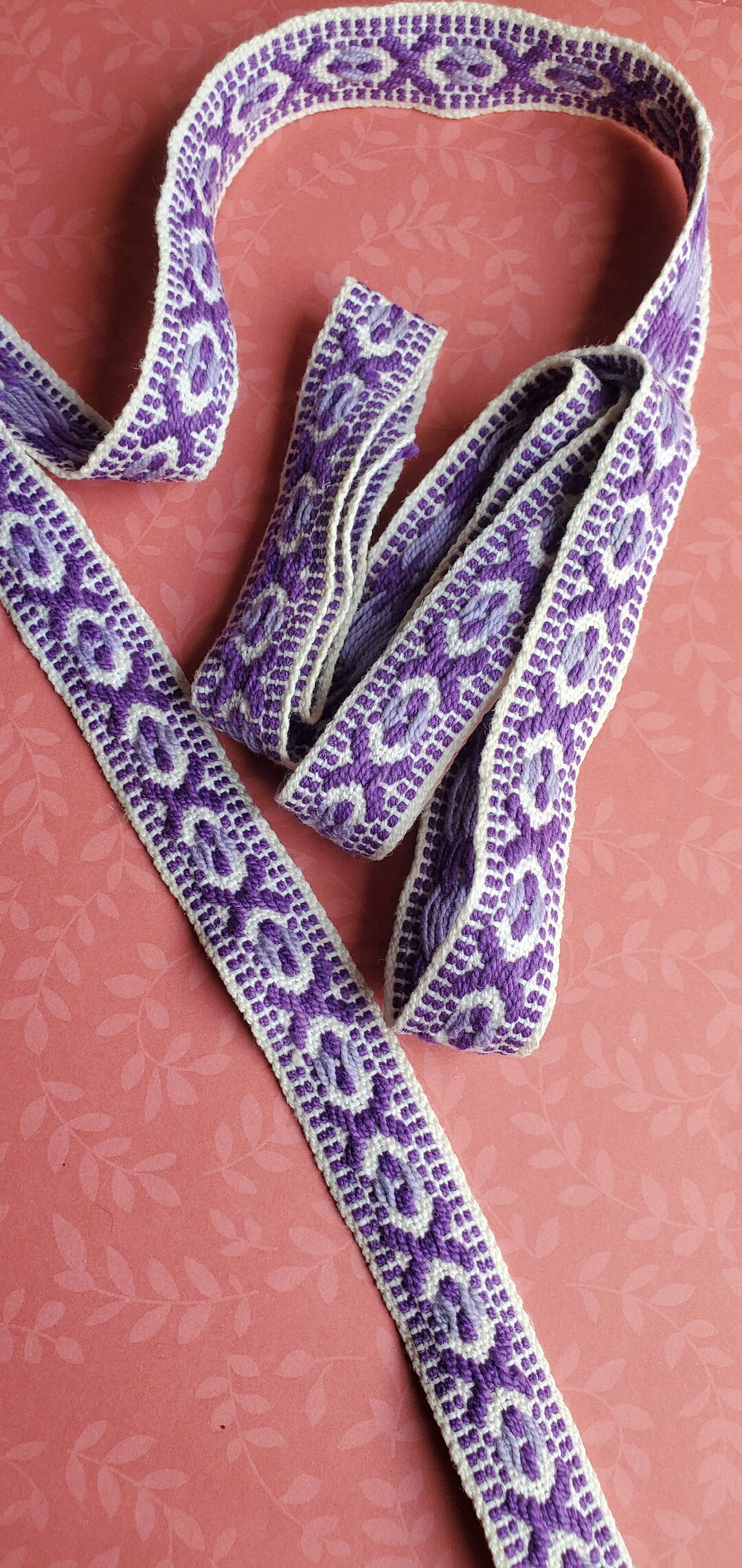 Vintage Woven Wool Trim Purple 1 Yrd X 6/8 - Etsy