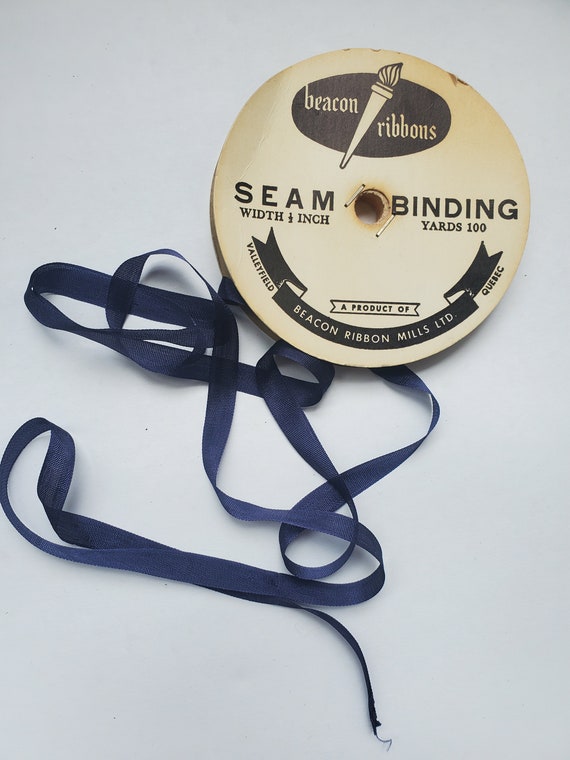 Vintage Seam Binding Blueberry Blue 1' X 1/2 Inch | Etsy