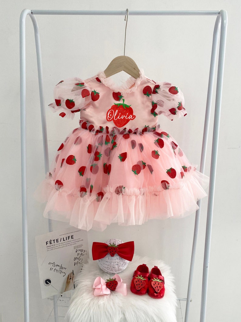 Personalized Berry First Birthday Outfit, Baby Girl Strawberry Clothes ...