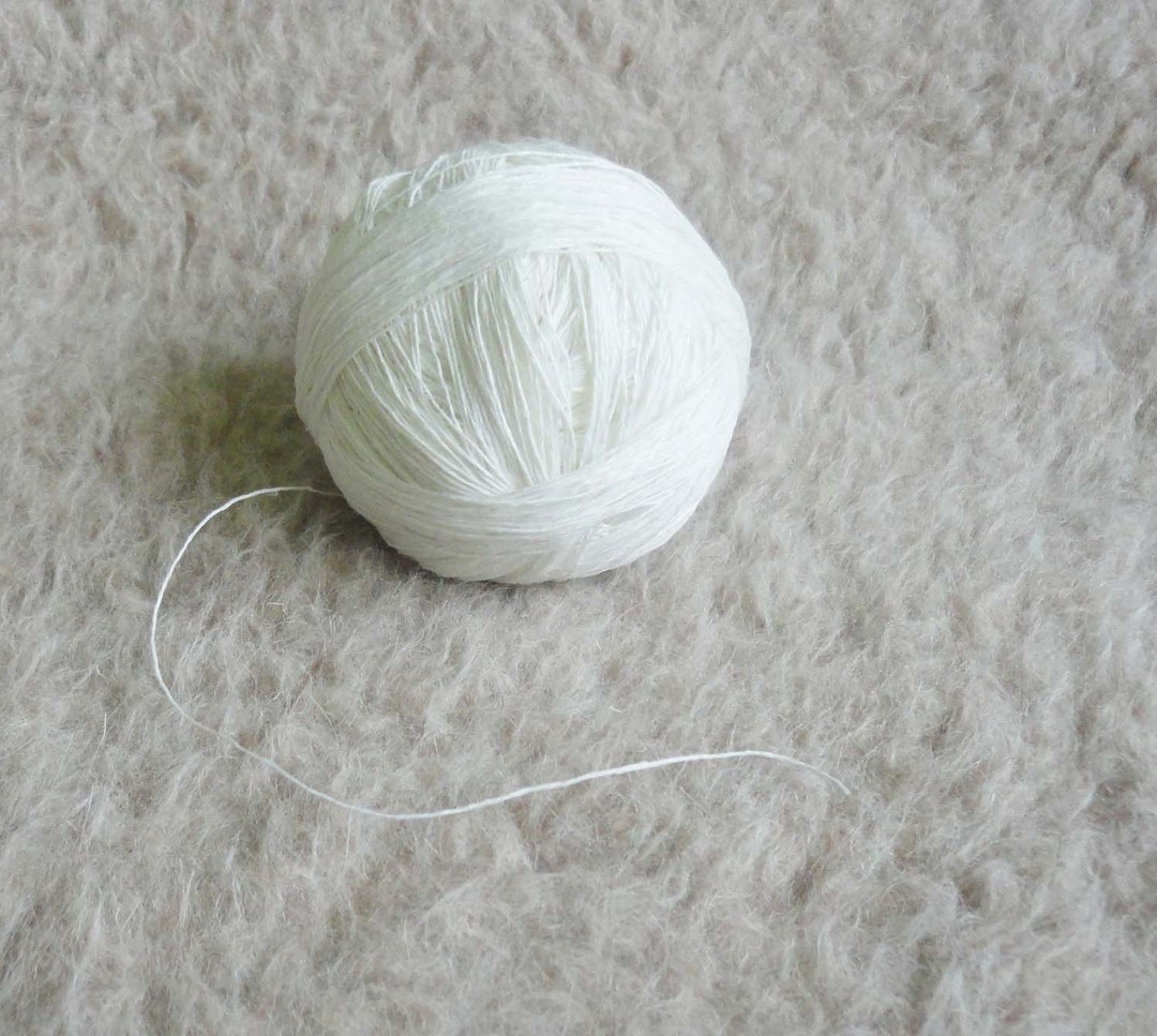 3ply Linen Yarn Linen Thread Natural White Yarn 100grams - Etsy