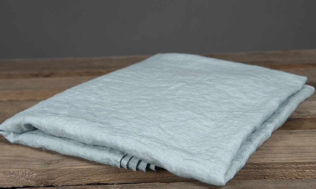 Washed Aqua Flat Sheets Linen Bed Sheets Blue Bedding Linen - Etsy