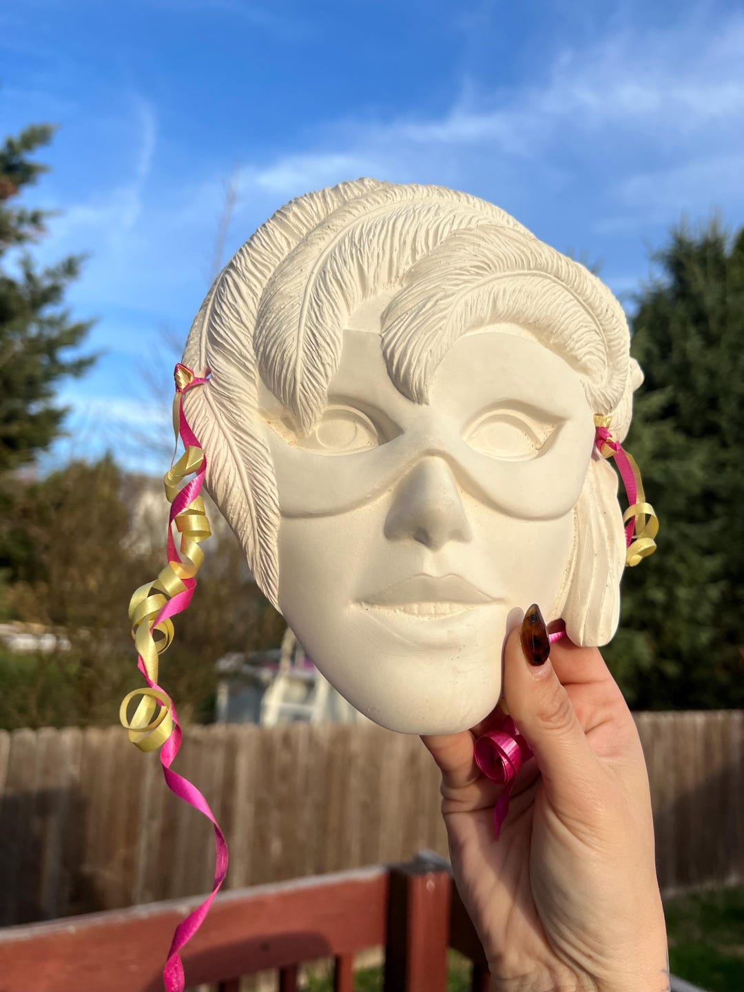 Vintage Mask Paint Your Own Beautiful as Is - Etsy