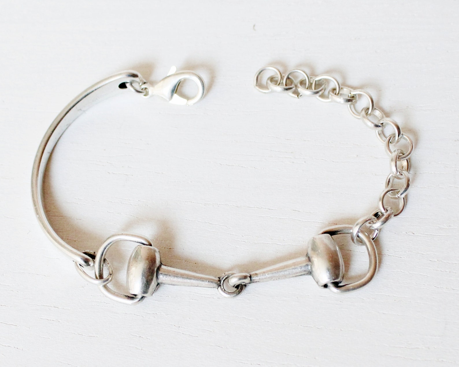 Horse Bit Bracelet Snaffle Bit Bracelet Adjustable Chain - Etsy