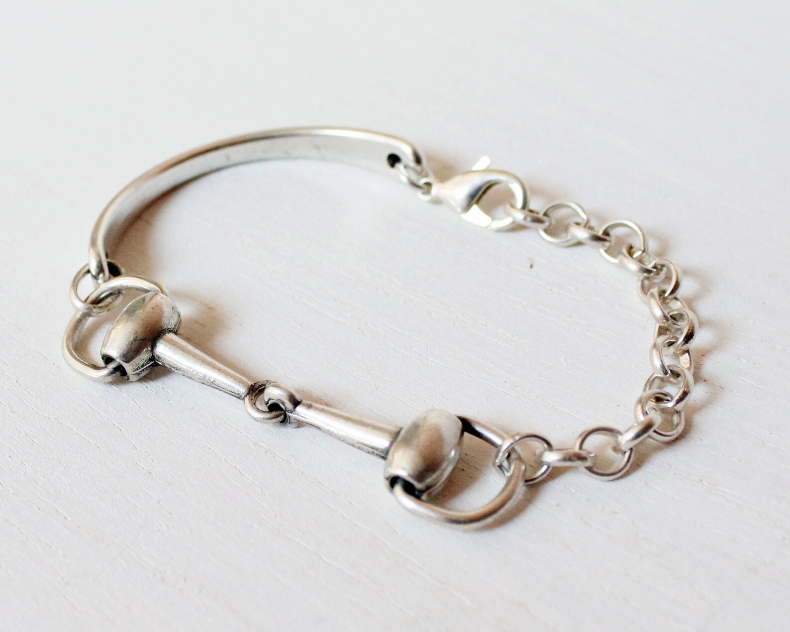 Horse Bit Bracelet Snaffle Bit Bracelet Adjustable Chain - Etsy