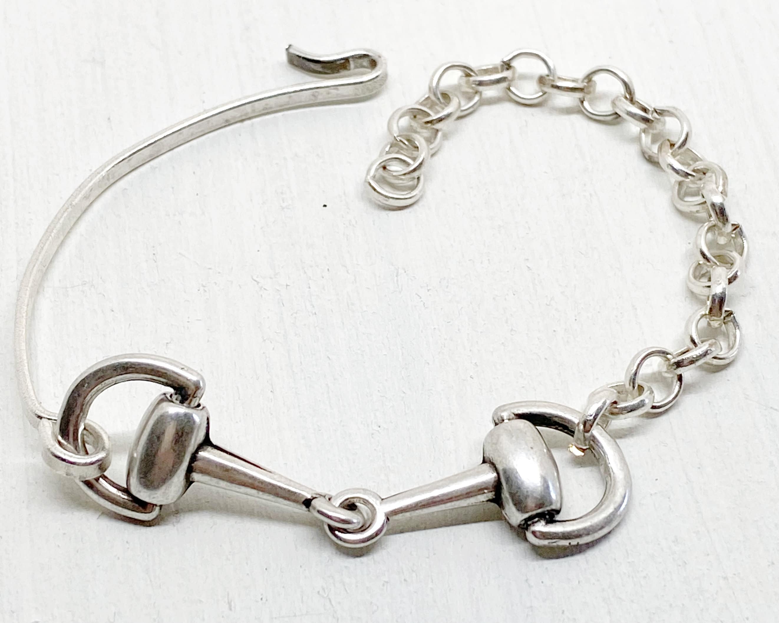 Snaffle bit bracelet horsebit bracelet adjustable Chain | Etsy